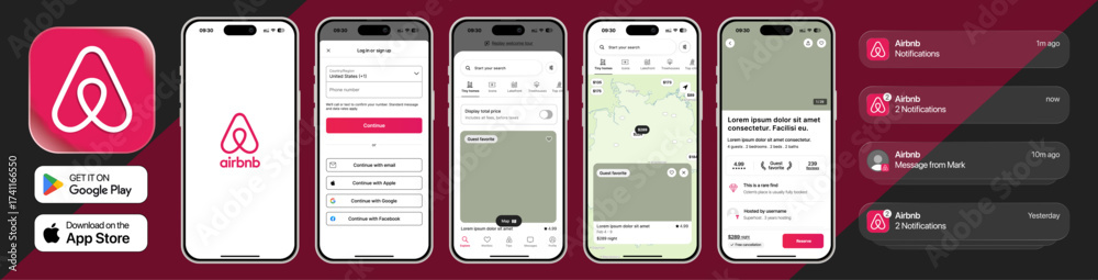 Airbnb app UI template 2025 update with iOS 26 liquid glass design ...