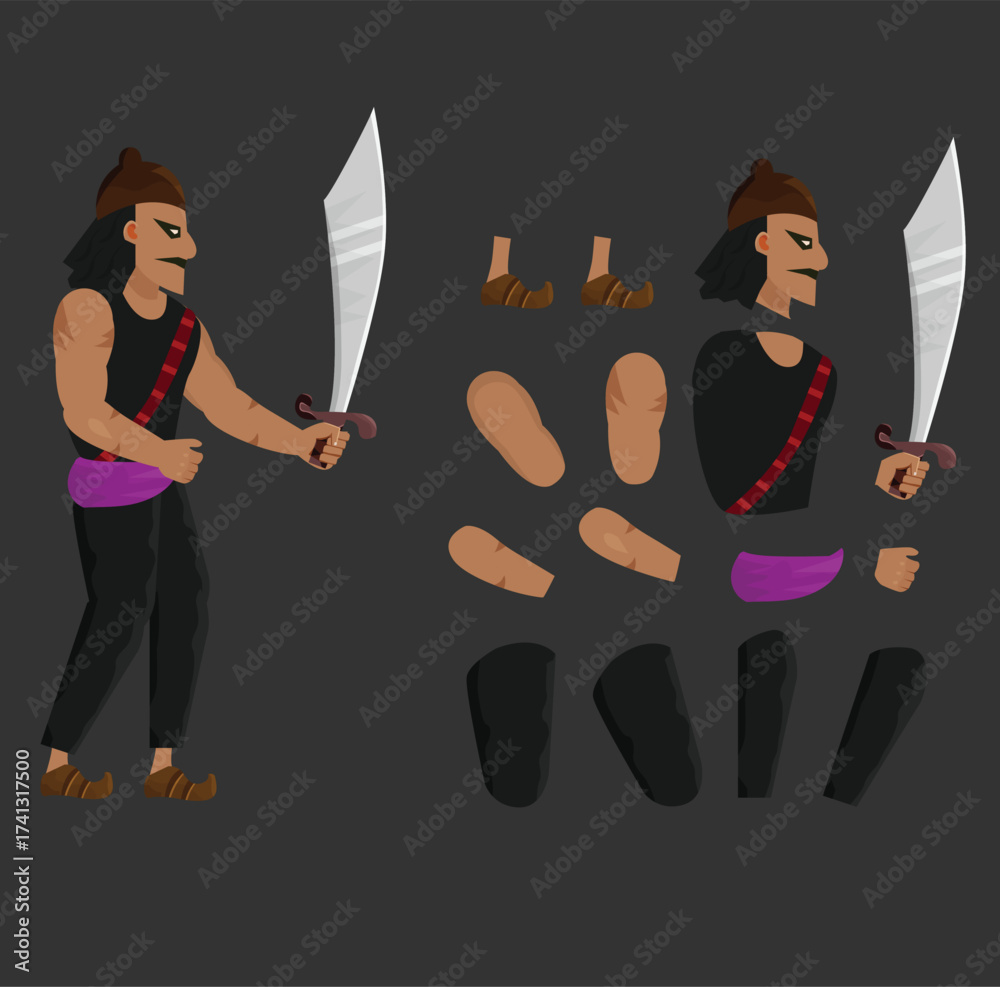 Enemy Character Sprite for games , animation , web series Stock Vector ...