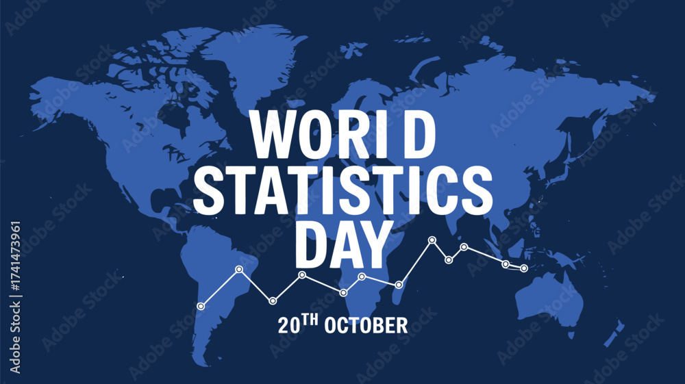 Vector art of world statistics day on october 20th, depicted with a ...