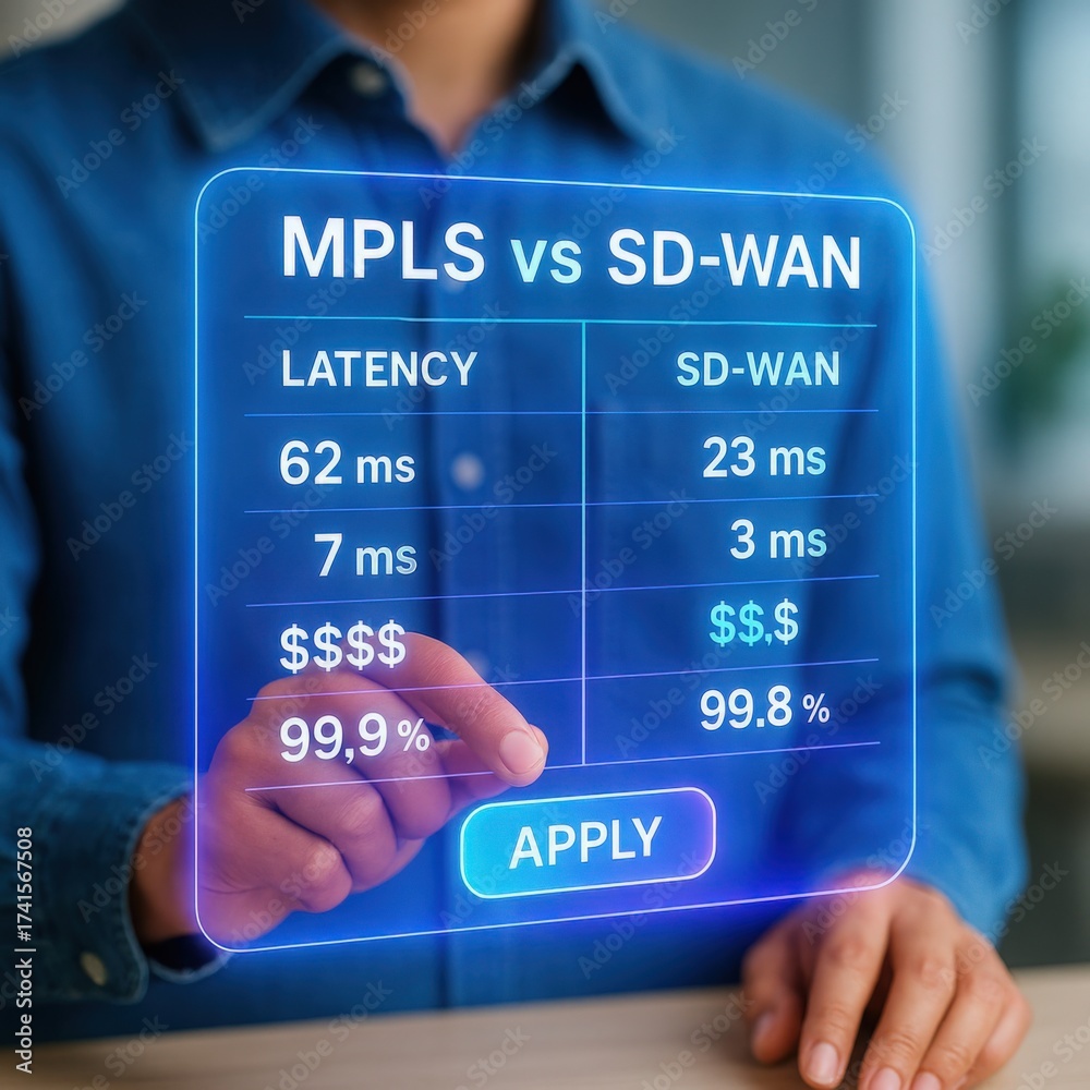 Comparing mpls and sd-wan latency and performance metrics in a business ...