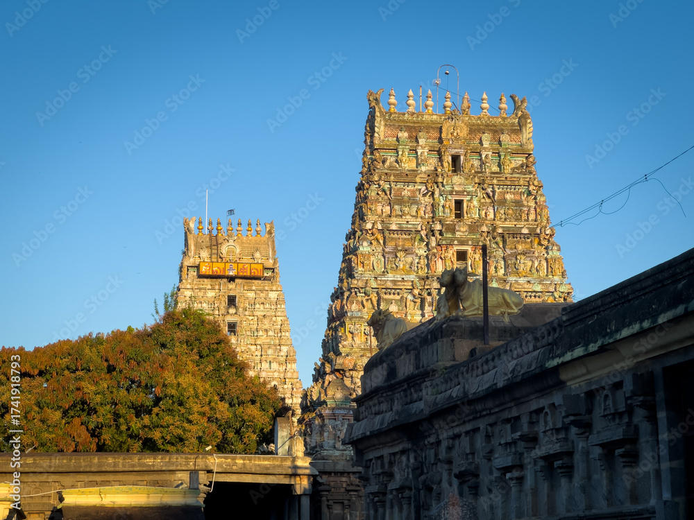 Temple tower of Thiruvathigai Veerateswarar Temple (also ...