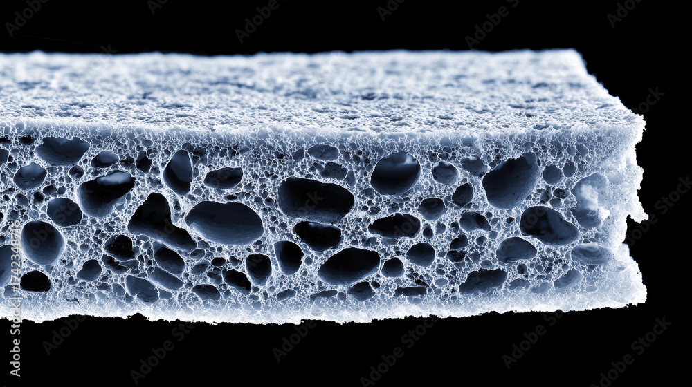 Stockfotot Porous activated carbon block filter cross section macro ...