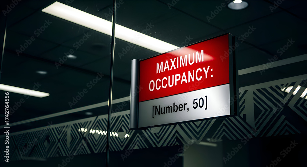 Occupancy Signage Displaying Regulations And Guidelines For Public ...