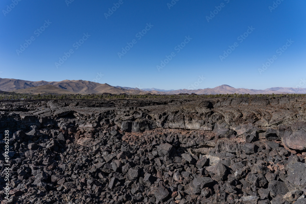 Basalt Lava Flows. Caves Trail, Craters of the Moon National Monument ...