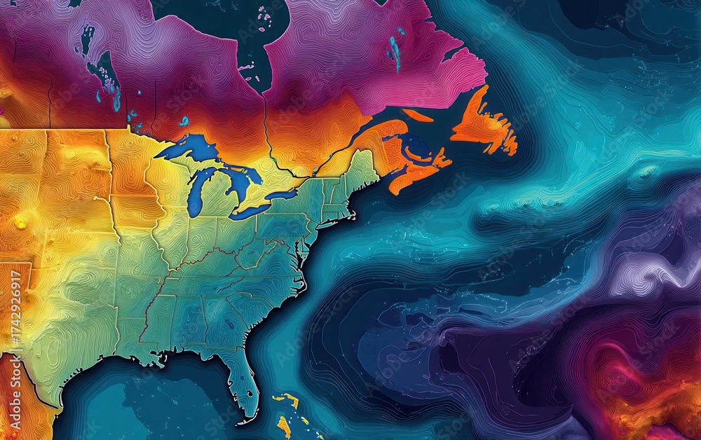 High-resolution Weather Radar Display Shows Cumulative Rainfall Over a ...