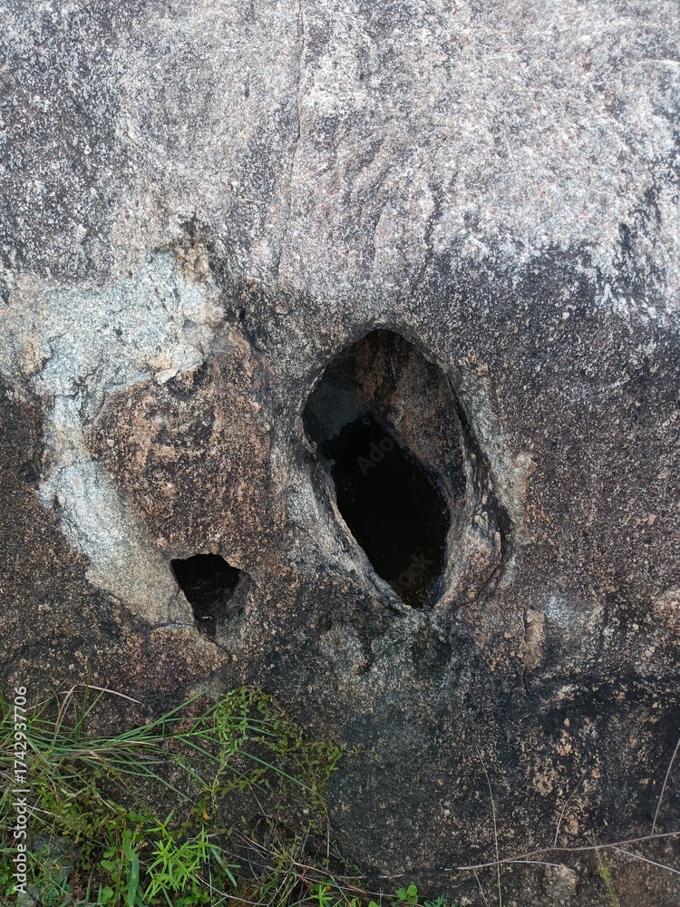 Ancient Bedrock Mortar | Man-Made Rock Depression Used for Grinding ...
