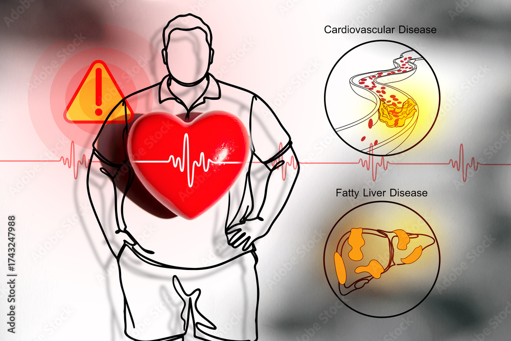 Illustration Stock Medical illustration concept showing the link ...