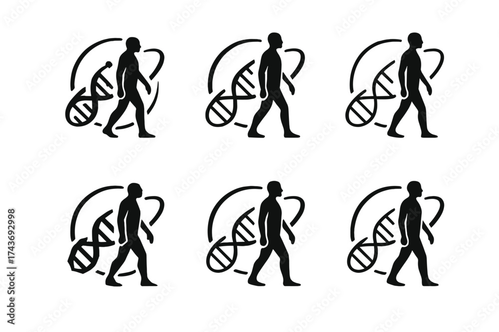 Space Colonization Logos. Genetic engineering for space colonization ...