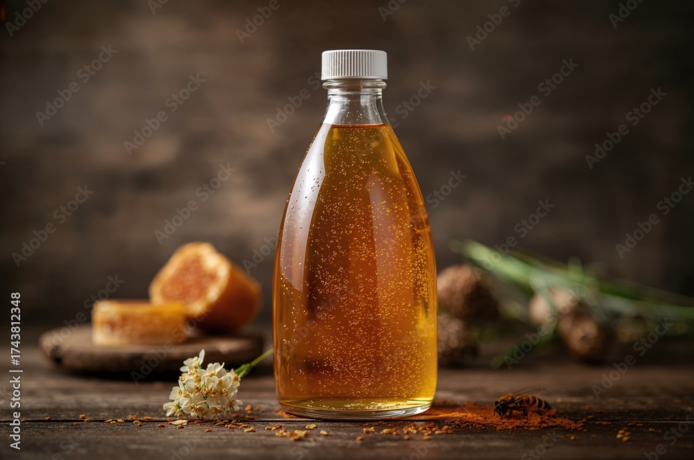 Traditional honey mead crafted from grain and water, a historic ...