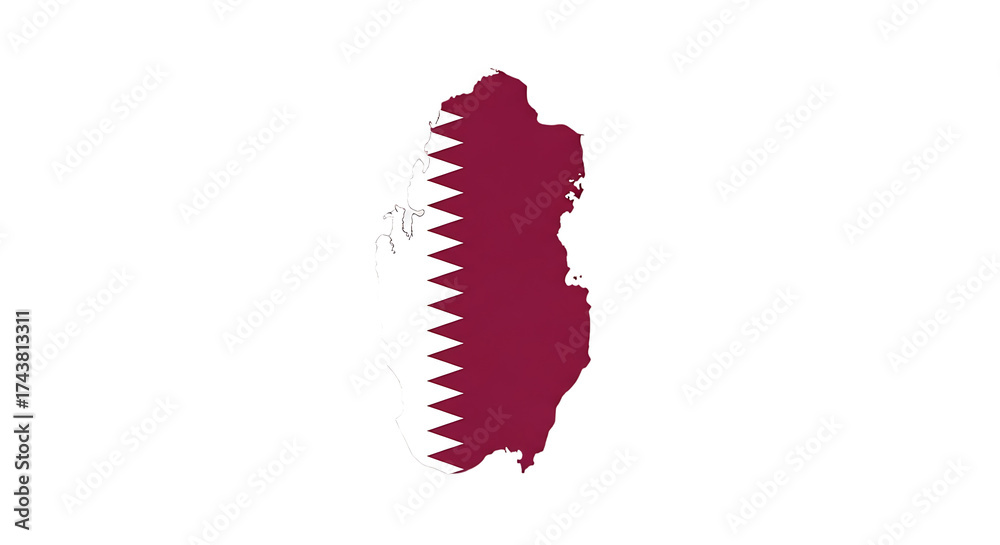 Map of qatar isolated on transparent background showing the shape of ...