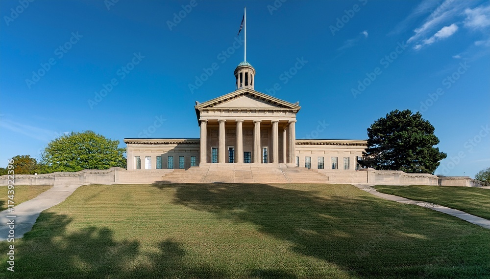 the tennessee state capitol building completed in 1859 in greek revival ...