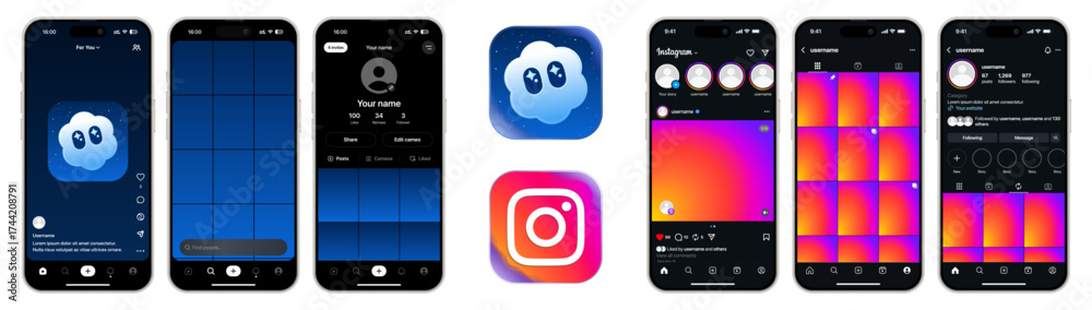 OpenAI Sora 2 and Instagram UI template 2025 for AI Video Generator ...