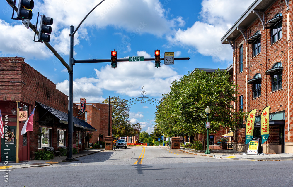 Mars Hill, North Carolina, USA-28 September 2025: View of entrance to ...