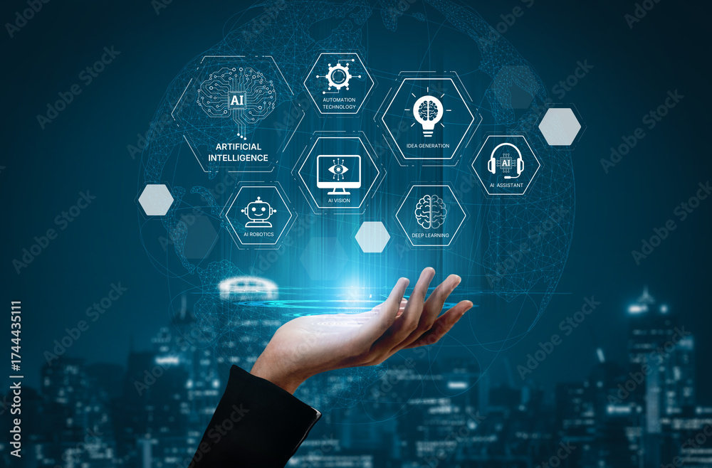 AI learning system involves deep learning, supervised machine learning ...