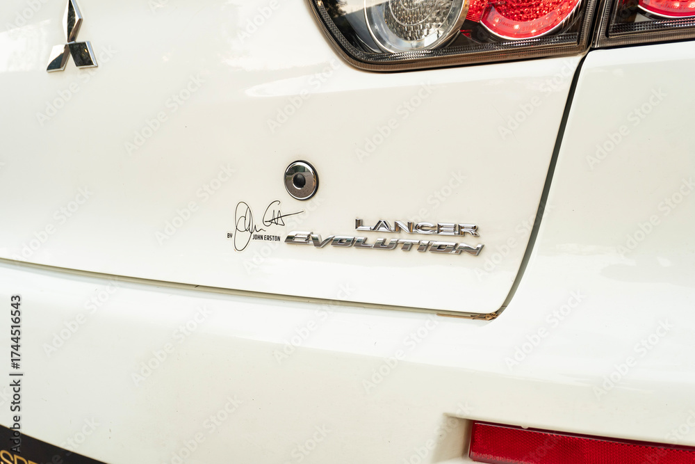 Mitsubishi Lancer Evolution John Easton edition badge, JDM sports sedan ...
