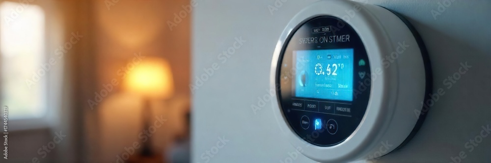 Smart Meter Display Shows Efficient Energy Use in Modern Home ...