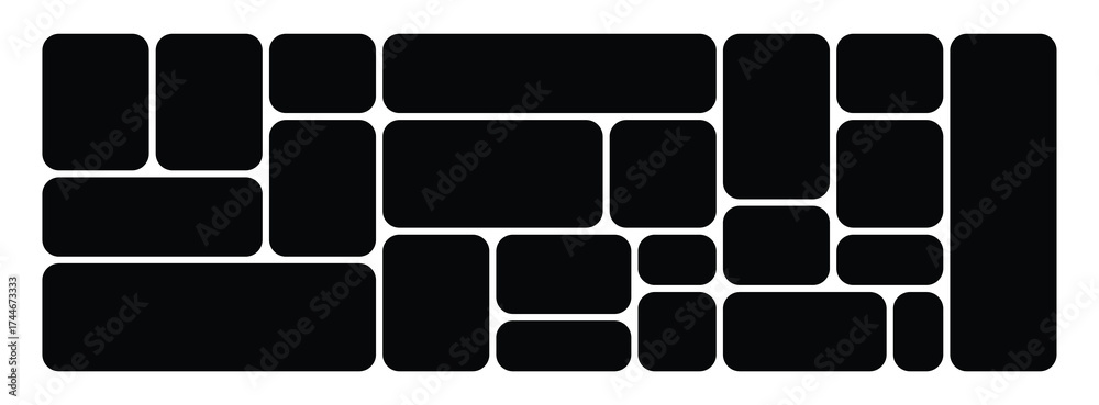 Bento grid photo collage template vector blank for design layout Stock ...