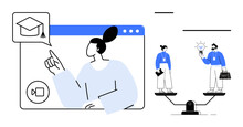Man balancing ideas | Public domain vectors