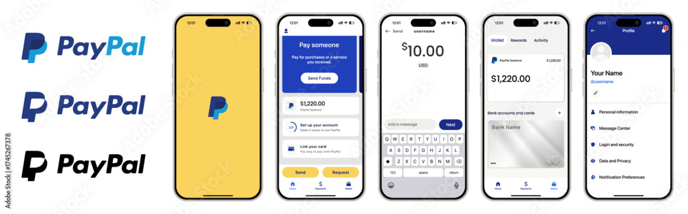 PayPal Template UI App 2025 update liquid glass iOS 26 with Apple Music ...