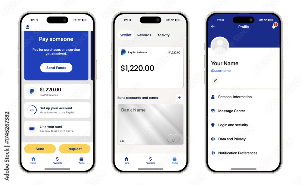 PayPal Template UI App 2025 update liquid glass iOS 26 with Apple Music ...
