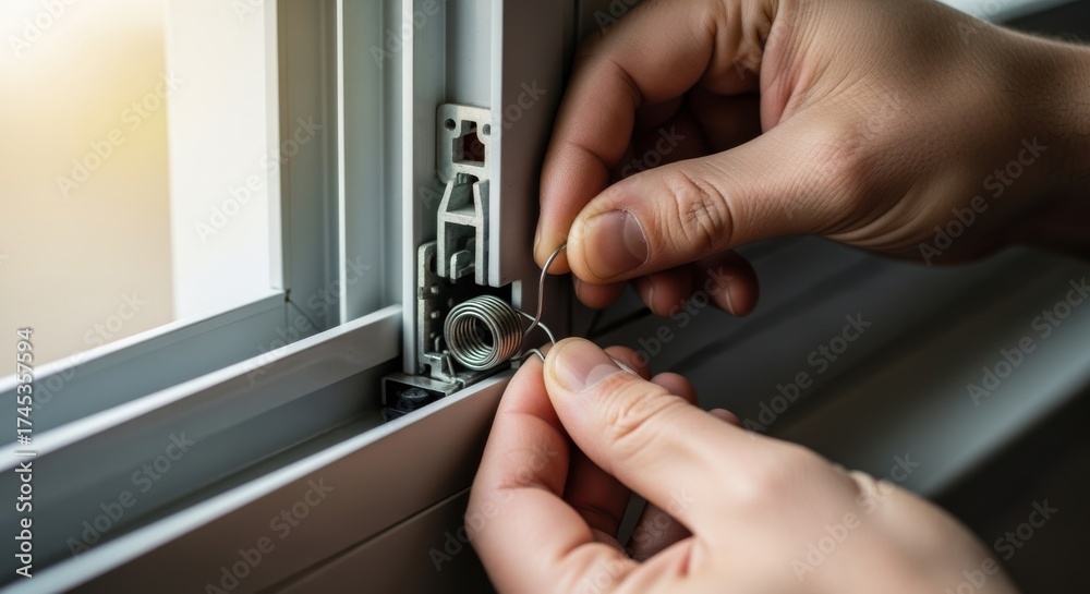 Hands replacing the worn spiral balance spring in an aluminum ...