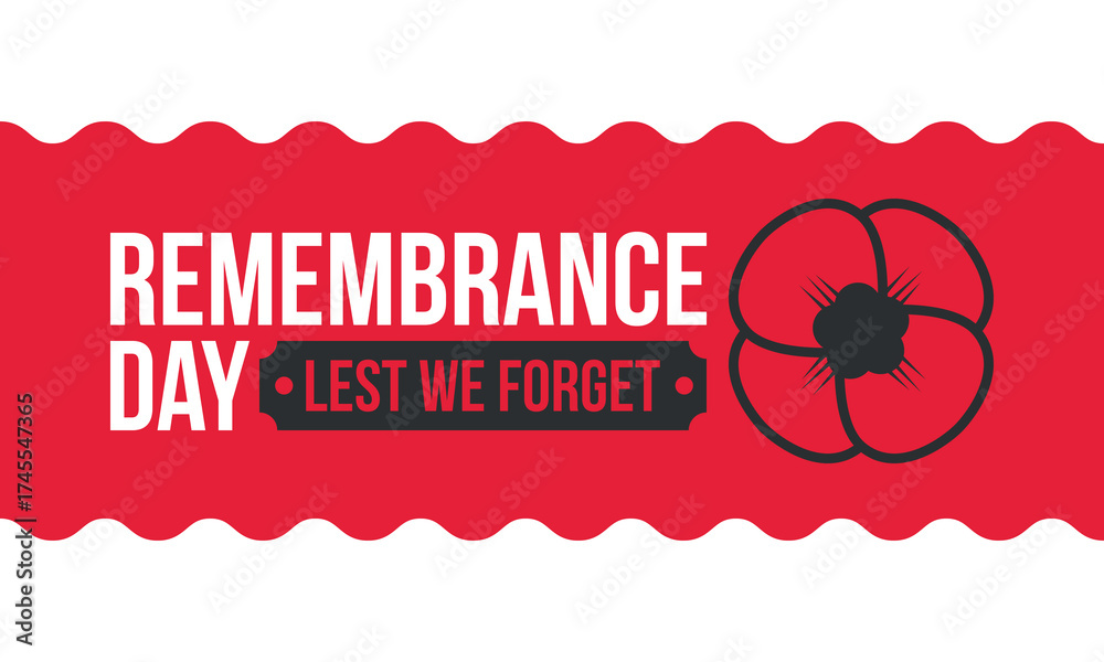 Remembrance Day. Lest we Forget. Remembrance poppy. Poppy day. Memorial ...