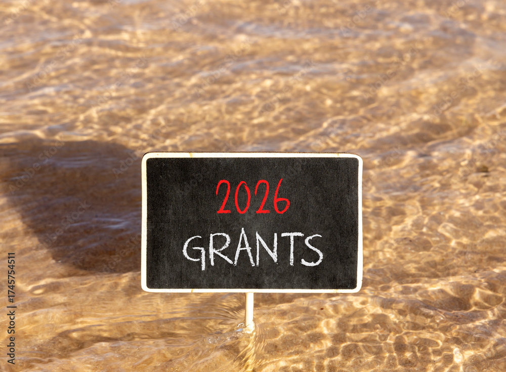 2026 Grants symbol. Concept words 2026 Grants on beautiful black ...