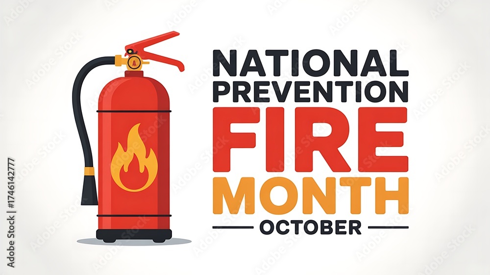 Celebrate national fire prevention month in october with a bright red ...