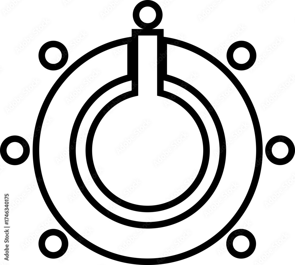 Volume Control Knob Icon Audio Adjustment Dial Vector of Sound Mixer ...