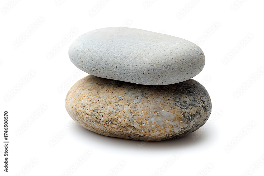 Stock-Illustration „Two Smooth Stacked River Stones With Texture And ...