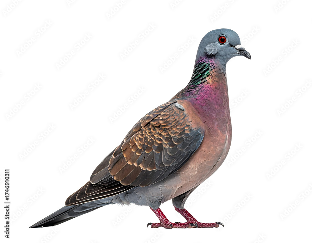 Isolated image of a detailed dove bird on a transparent background for ...
