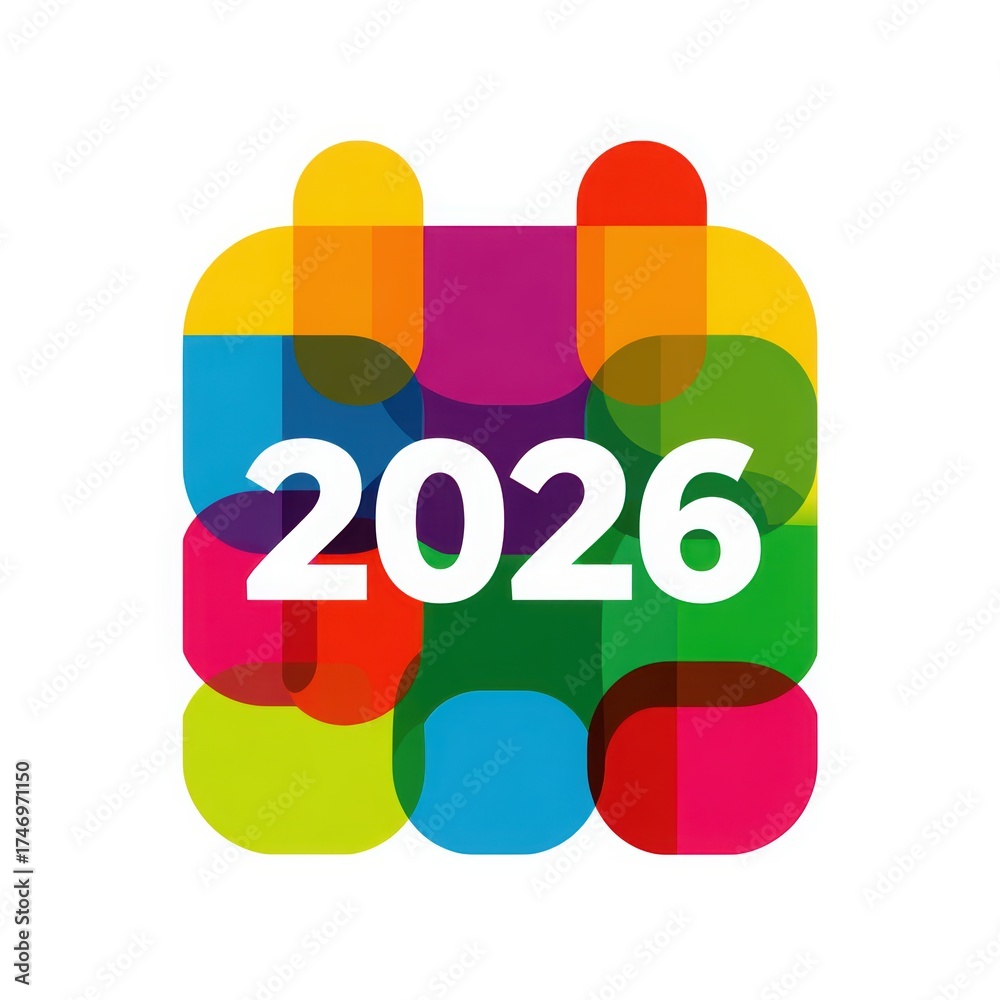 Colorful 2026 Calendar Icon: A vibrant and modern calendar icon ...