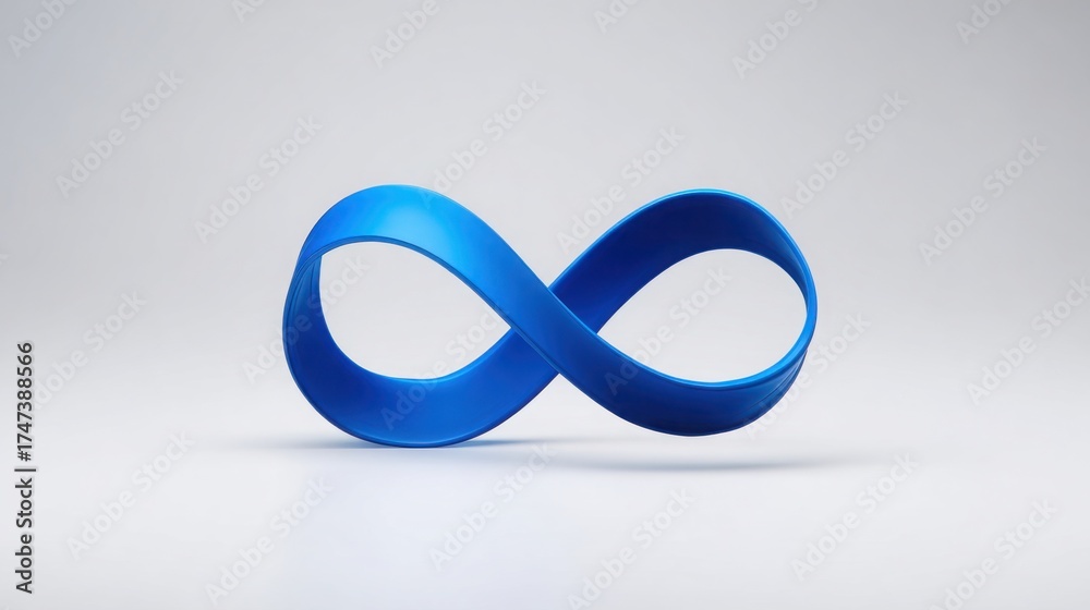 Blue infinity symbol depicting adaptive loop concept of evolution ...