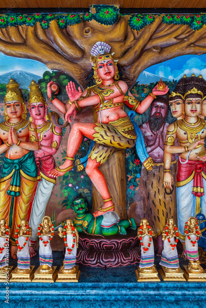 Kuala Lumpur, Malaysia - Feb. 16, 2025: Colorful Hindu deity sculpture ...