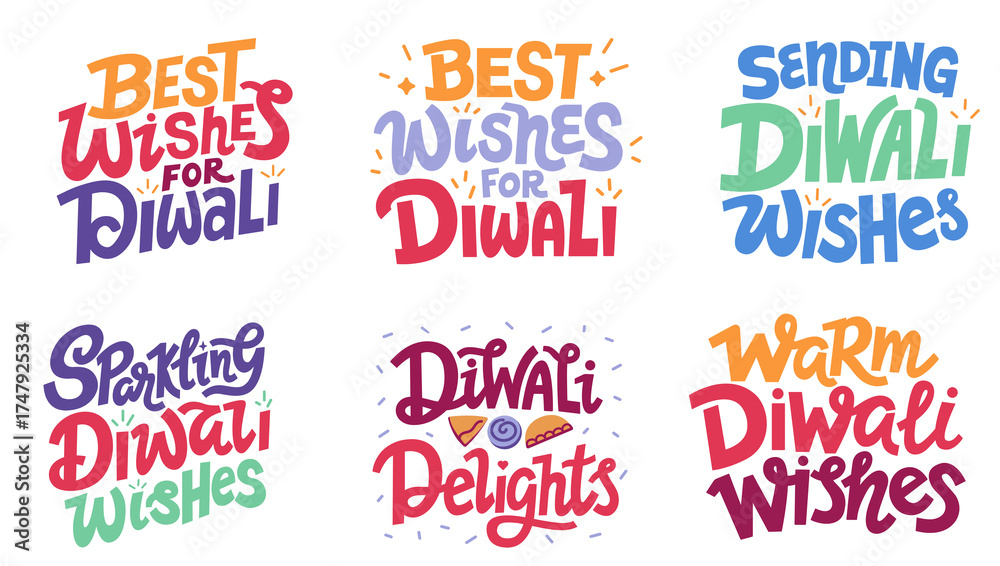 Stock-Illustration „Happy Diwali Calligraphy | Festival of Lights ...