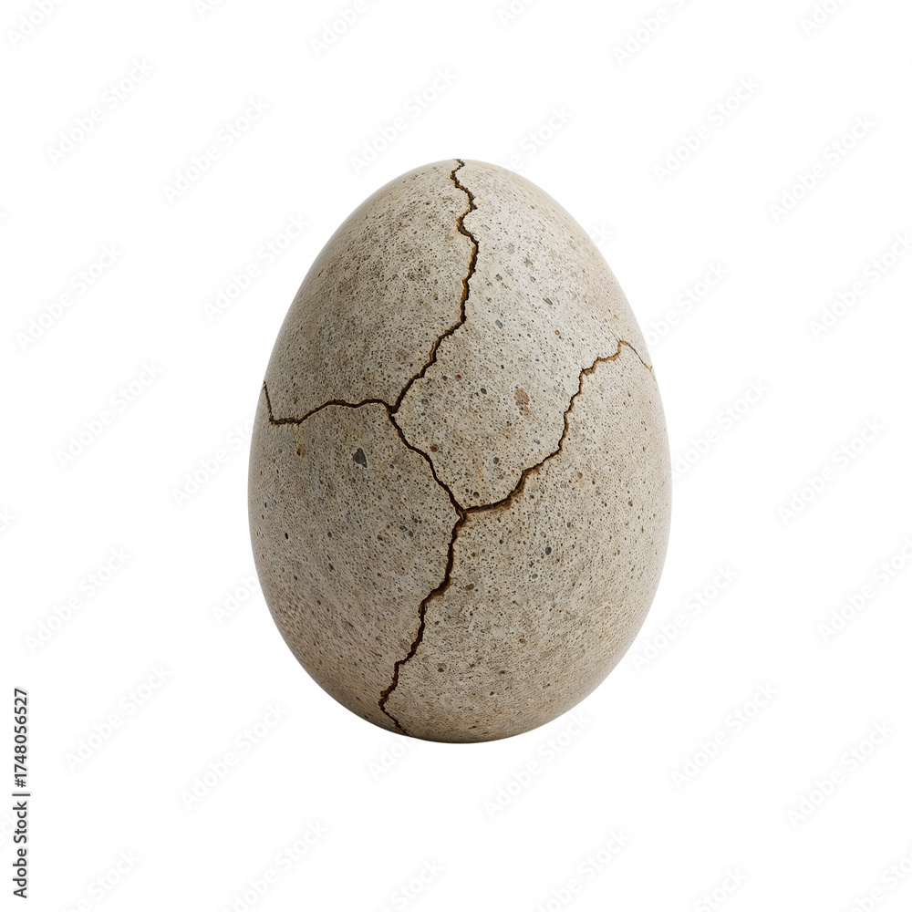Cracked Concrete Egg: A fragile shell reveals underlying strength and ...