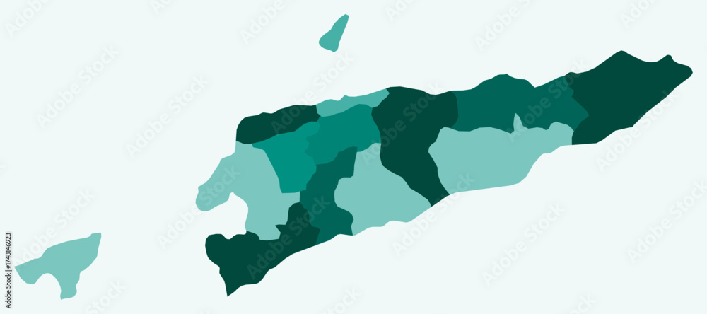 Image vectorielle Stock Map of Timor-Leste with regions. Just a simple ...