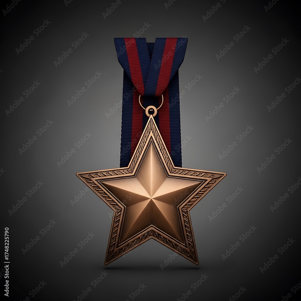Bronze Star Medal - A Symbol of Valor and Achievement. Stock Photo ...