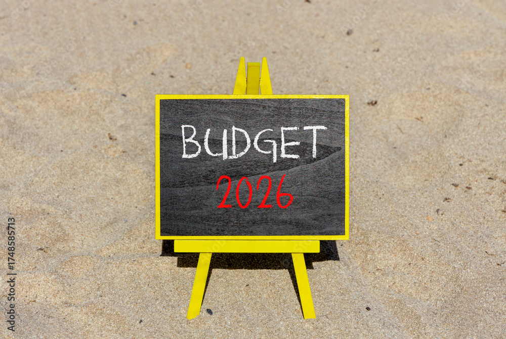 Photo Stock Budget 2026 symbol. Concept words Budget 2026 on beautiful ...