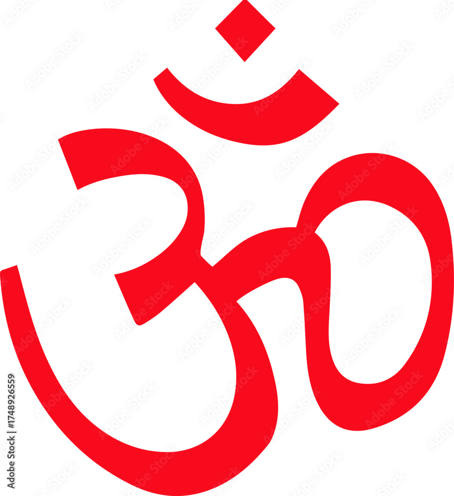 Om Symbol Vector Illustration for Yoga, Meditation, Spiritual Art ...