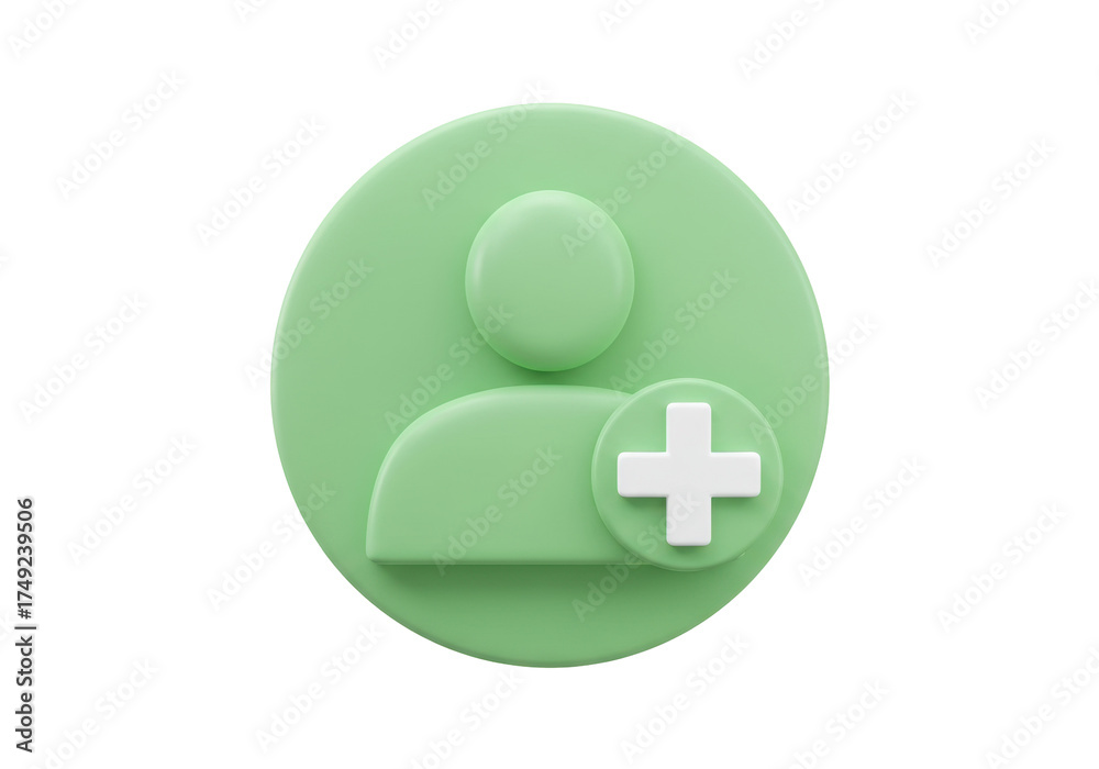 Mint green add user icon PNG isolated on transparent background, new ...