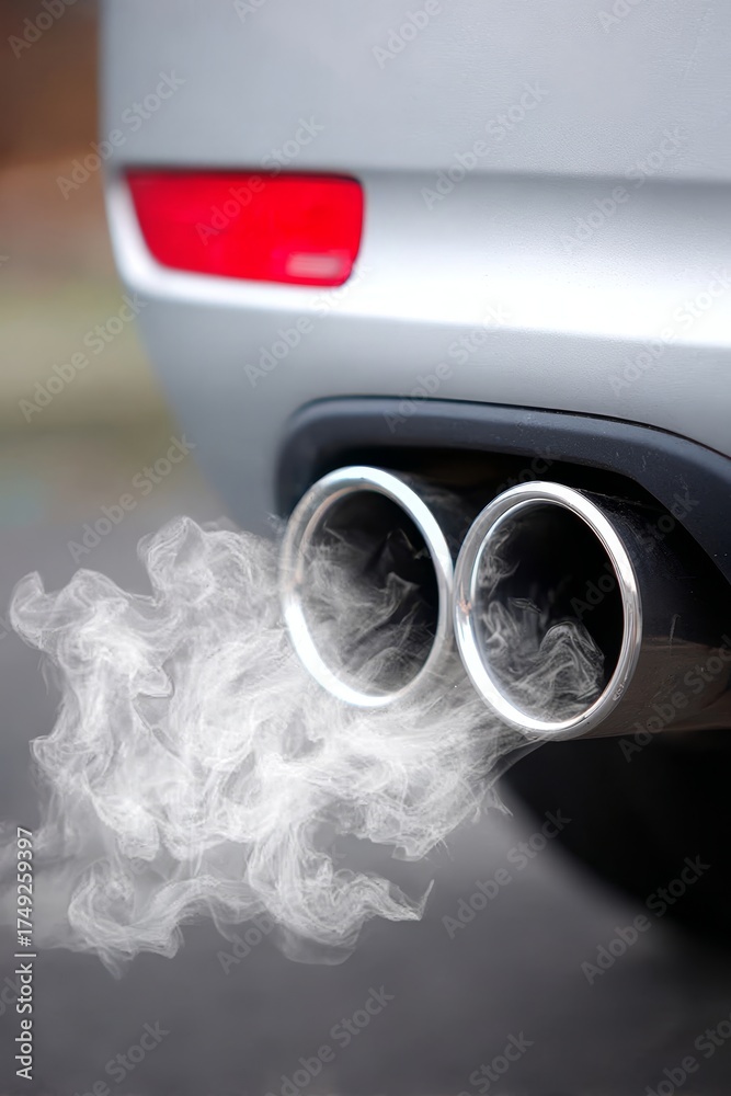 Eco Unfriendly Vehicle Emitting Harmful Pollutants, Causing Air Quality ...