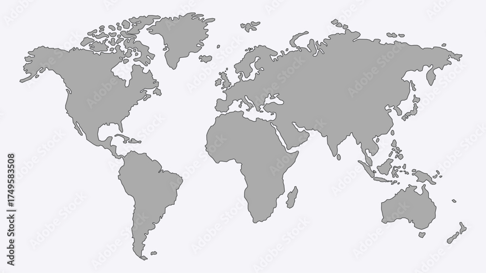Vector de Stock High-Resolution Political Map of Asia | Adobe Stock