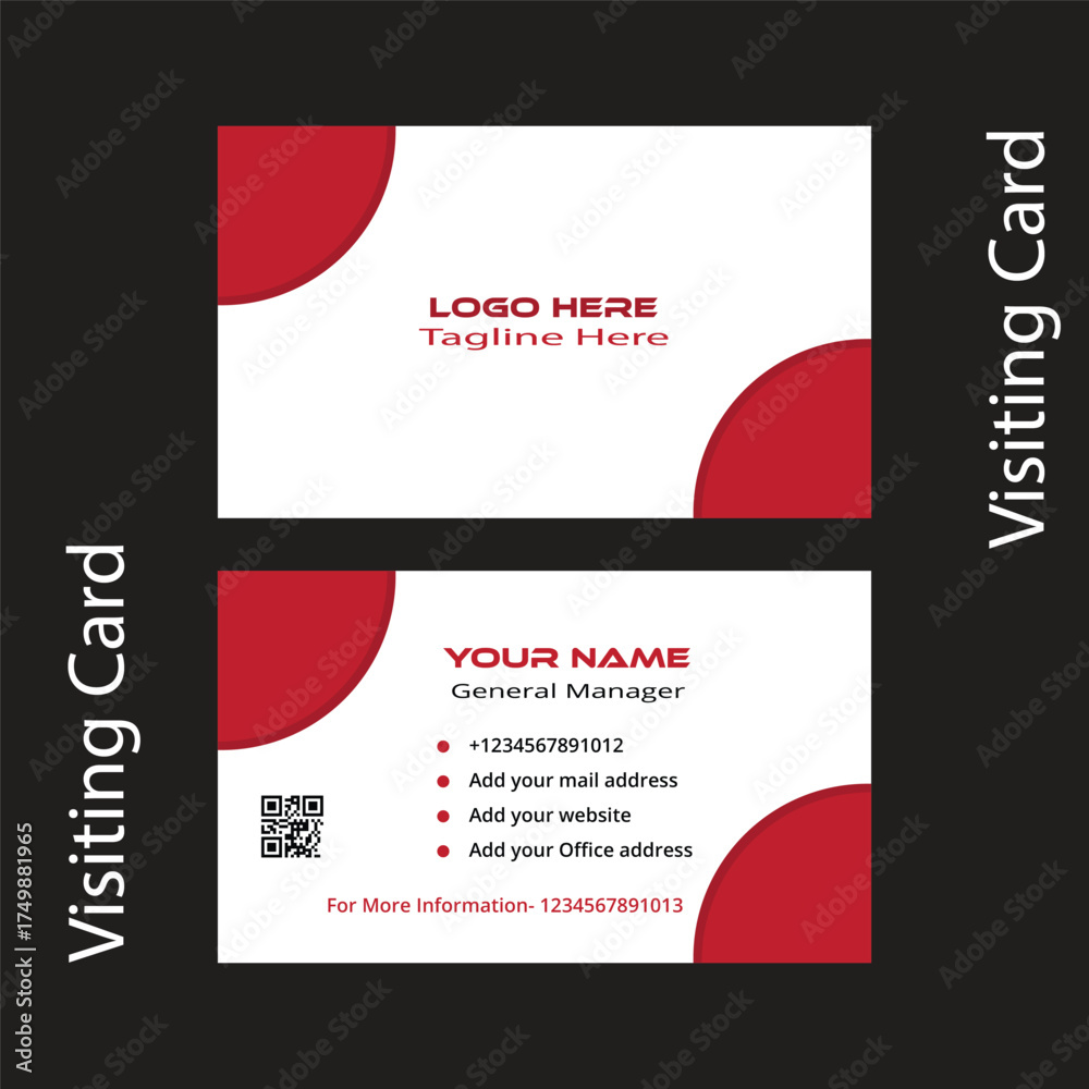 Modern vector business Or Visiting card template design for corporate ...