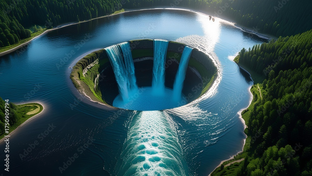 Giant Ocean Whirlpool Maelstrom – Powerful Water Vortex Natural ...