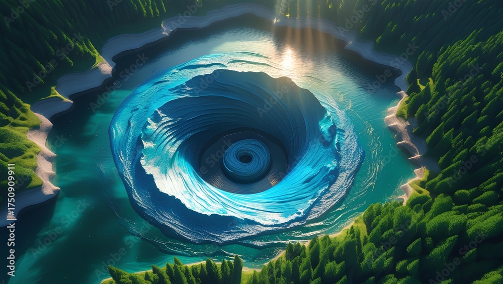 Giant Ocean Whirlpool Maelstrom – Powerful Water Vortex Natural ...
