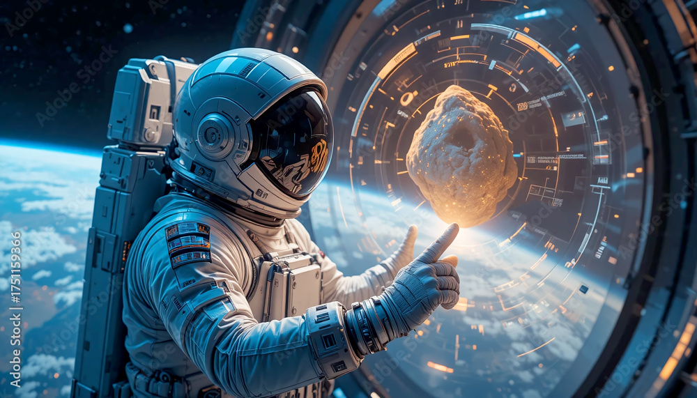 AI-Astronaut Collaboration Lab 8K Photorealistic Space Visualization of ...