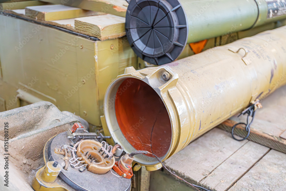 Military scene on aircraft carrier deck featuring large caliber cannon ...