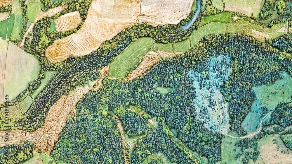 Aerial imagery for forestry management, mapping dense woodlands ...