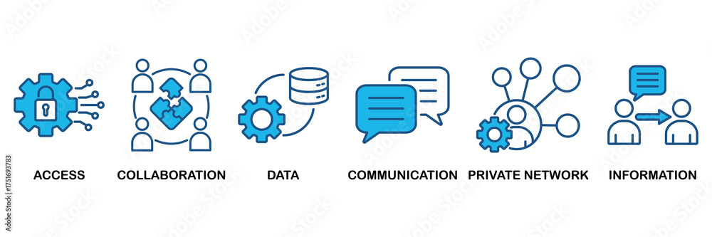 Image vectorielle Stock Intranet banner web icon vector illustration ...